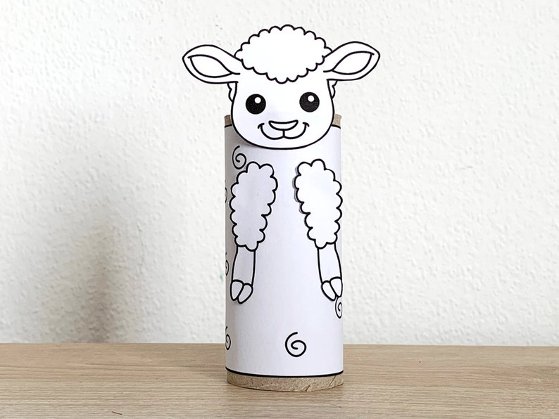 Sheep Toilet Paper Roll Craft Farm Animal Party Coloring - Etsy