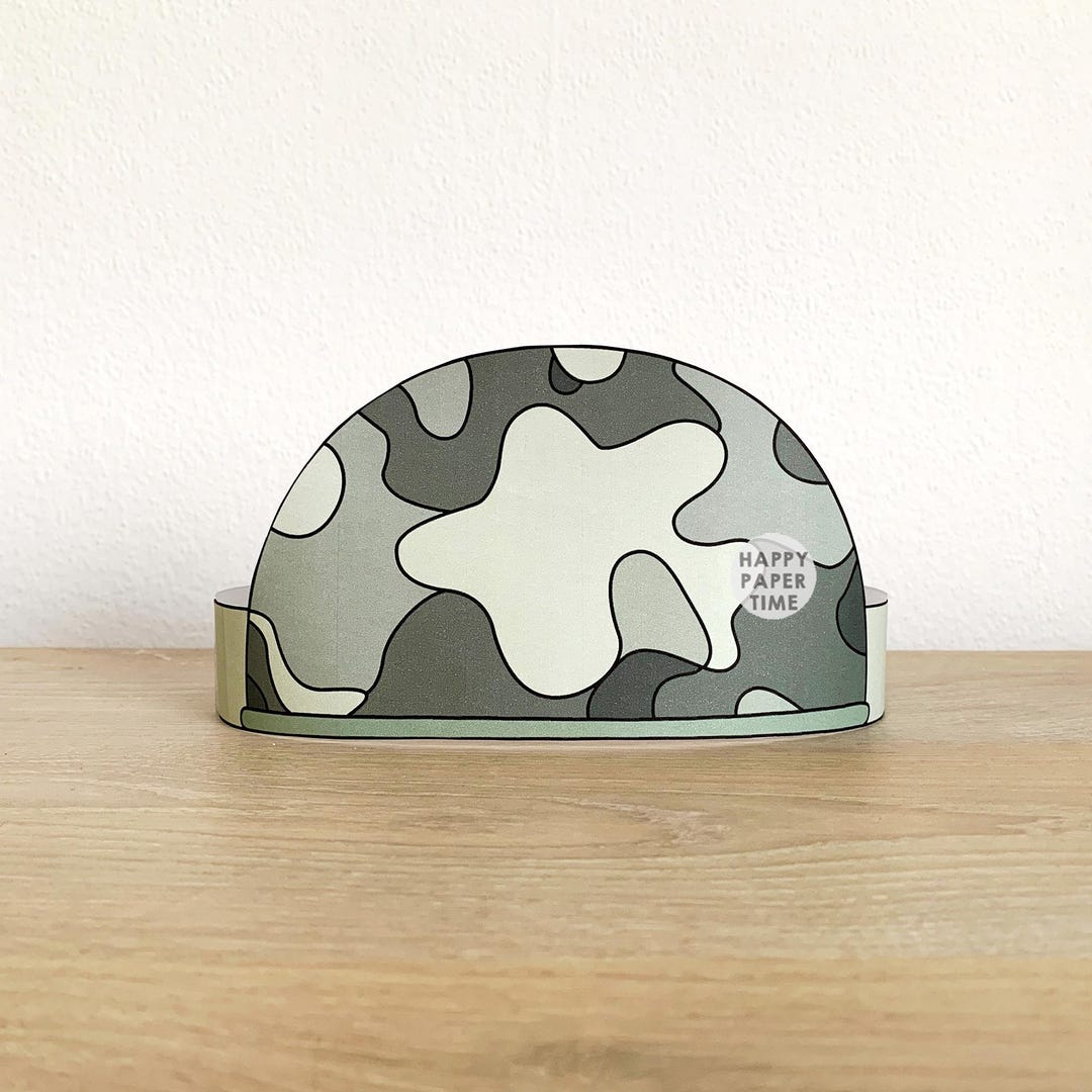 Soldier Helmet Paper Crown Headband Military Army Veteran Day Printable ...
