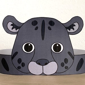 Black Jaguar Panther Paper Crown Jungle Cat Animal Template Activity ...