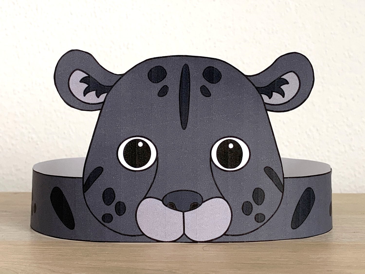 Black Jaguar Panther Paper Crown Jungle Cat Animal Template - Etsy