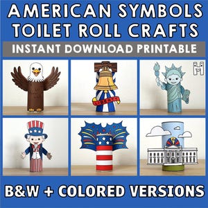 American Symbols Toilet Paper Roll Craft 4th of July President's Day ...