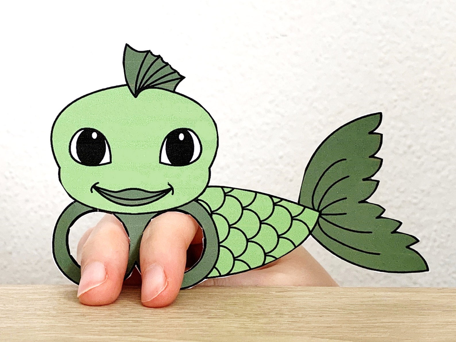 Fish Paper Craft Printable Ocean Animal Finger Puppet Kids - Etsy