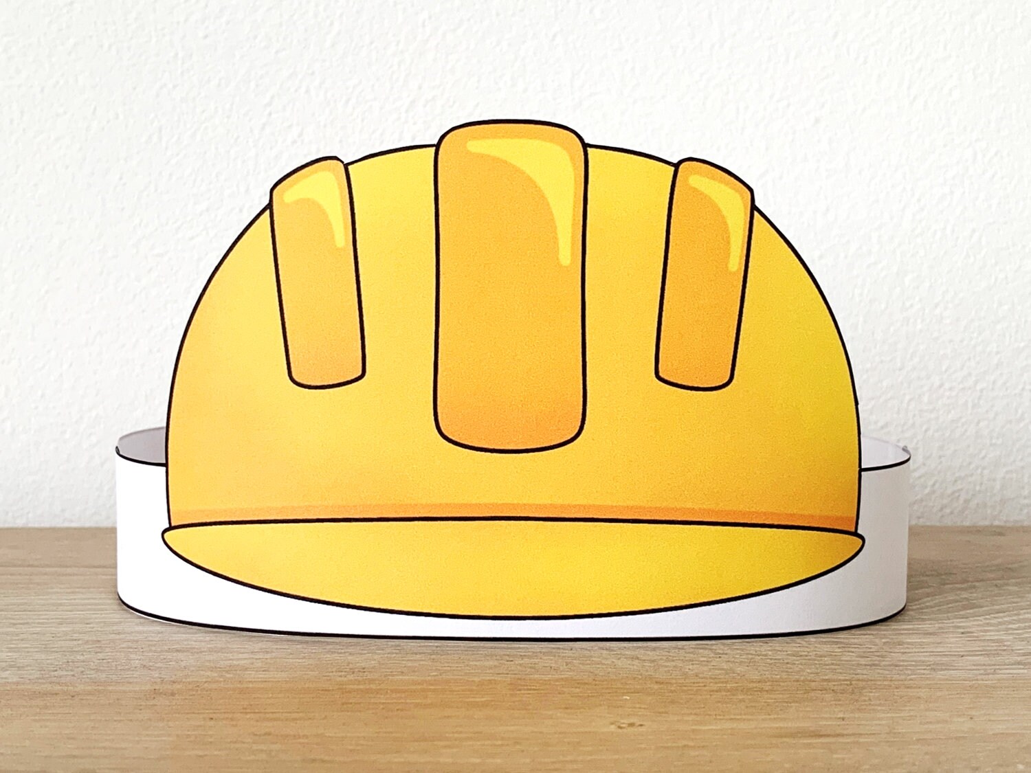 Construction Worker Builder Helmet Paper Crown Party Printable - Etsy