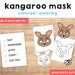 Kangaroo Mask Kangaroo Costume Australian Animal Mask Kangaroo Party ...