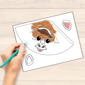 Horse Party Hat Paper Printable Template Print Farm Animal Table ...