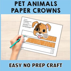Pets Animals Paper Crowns Dog Cat Hamster Parrot Goldfish Bunny ...