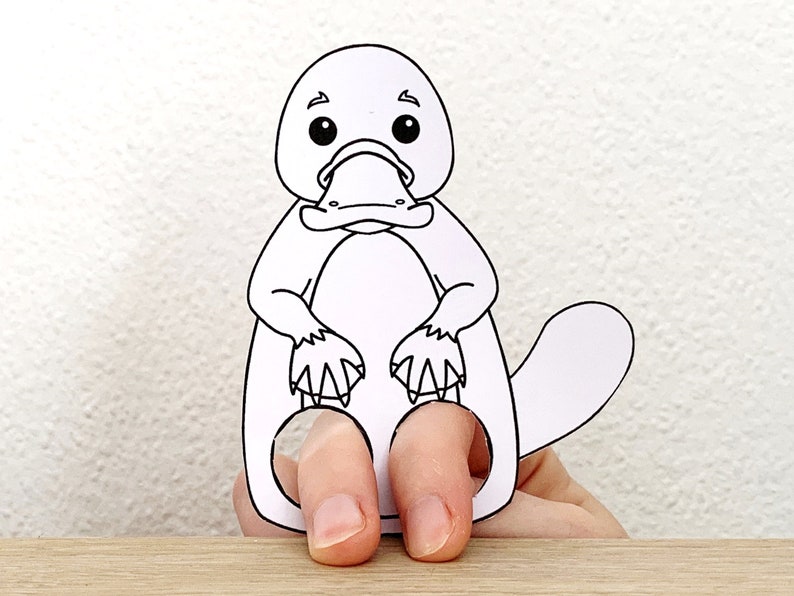 Platypus Paper Craft Printable Australian Animal Finger Puppet - Etsy