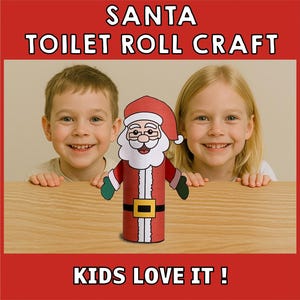 Santa Claus Toilet Paper Roll Craft Christmas Party Coloring Printable ...