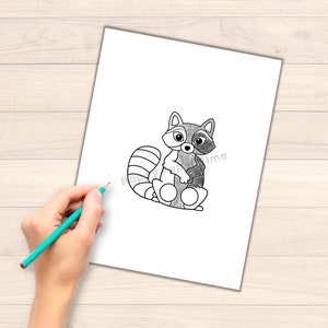 Raccoon Paper Craft Printable Woodland Animal Finger Puppet Kids Craft ...