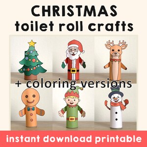 Christmas Toilet Paper Roll Craft Activity Winter Holiday Party ...