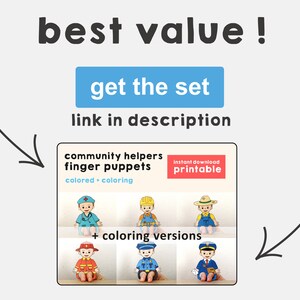 Farmer Paper Craft Printable Community Helper Finger Puppet Kids Farm ...