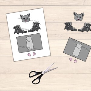 Bat Toilet Paper Roll Craft Halloween Spooky Party Coloring Printable ...
