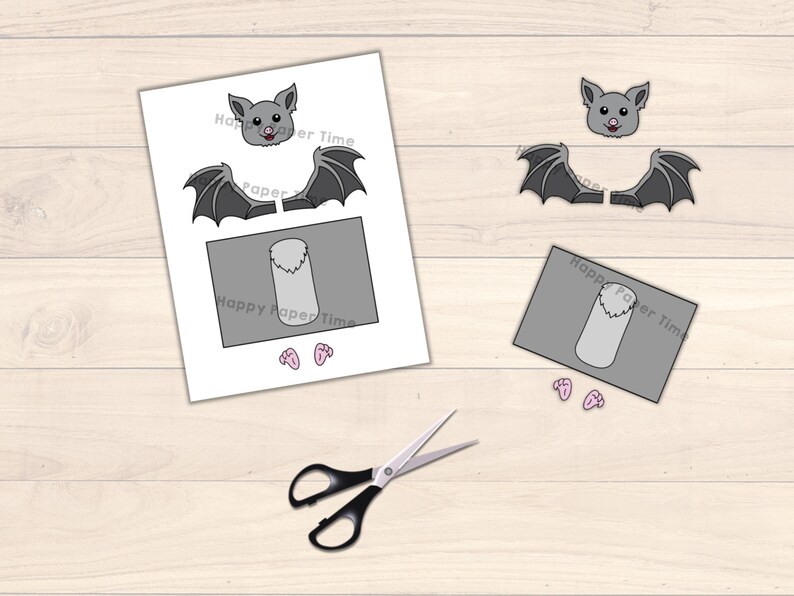 Bat Toilet Paper Roll Craft Halloween Spooky Party Coloring - Etsy