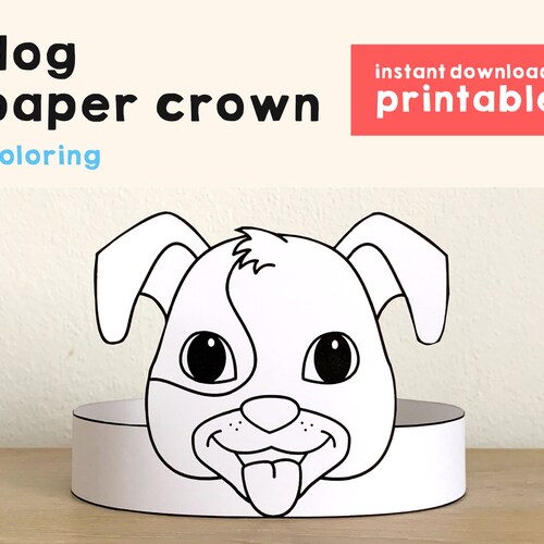 Crab Paper Crown Party Coloring Printable Party Hat Kids Craft - Etsy