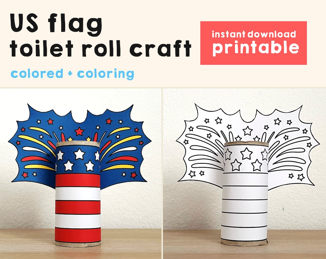 US Flag Toilet Paper Roll Craft America Symbol 4th of July - Etsy