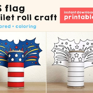 US Flag Toilet Paper Roll Craft America Symbol 4th of July - Etsy