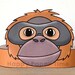 Orangutan Paper Crown Party Coloring Printable Kids Craft - Etsy