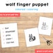 Wolf Paper Craft Printable Woodland Animal Finger Puppet Kids Craft ...