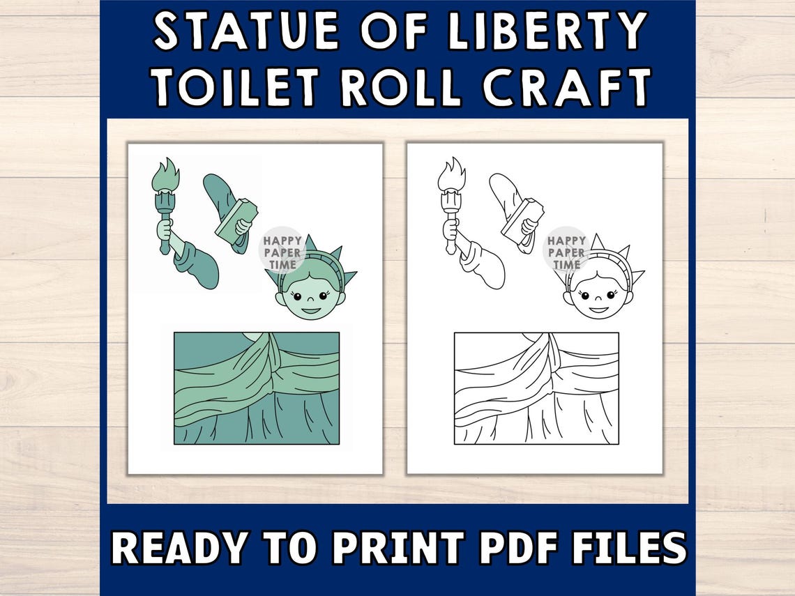 Statue of Liberty Toilet Paper Roll Craft America Symbol 4th of July ...