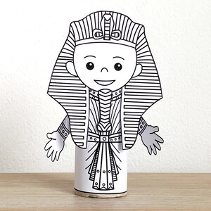 Pharaoh Toilet Paper Roll Craft Ancient Egypt Party Coloring Printable ...