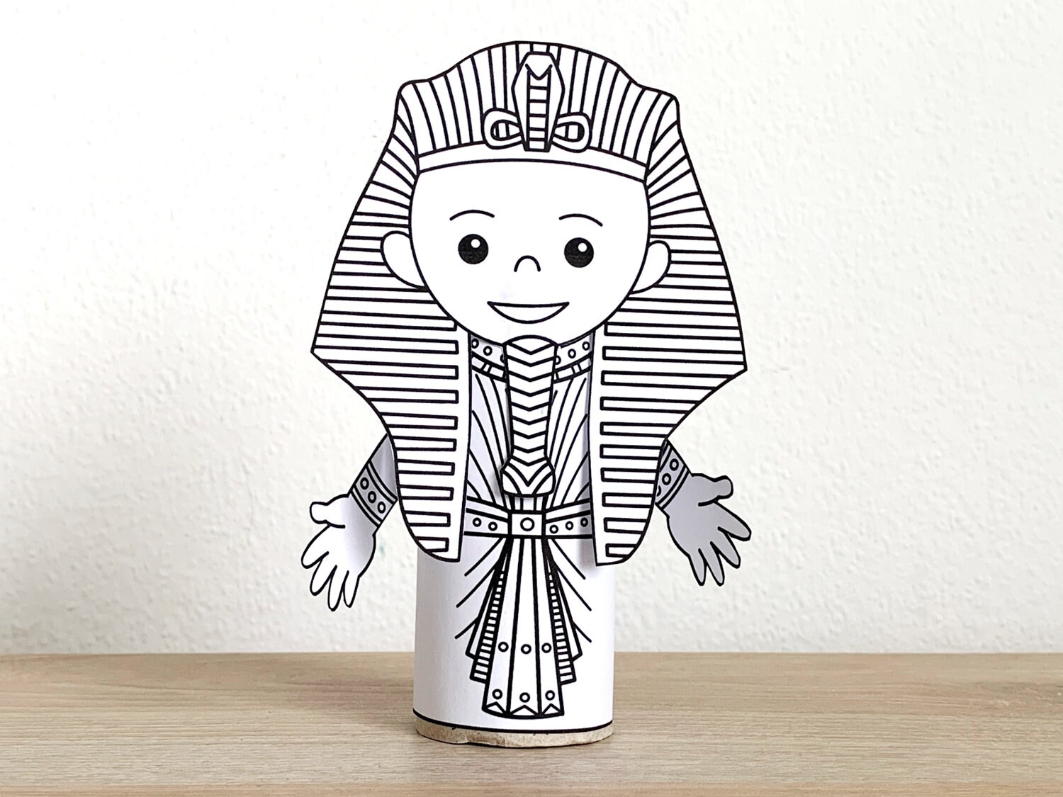 Pharaoh Toilet Paper Roll Craft Ancient Egypt Party Coloring - Etsy ...