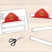 Firefighter Helmet Paper Crown Party Template Printable Kids Craft ...