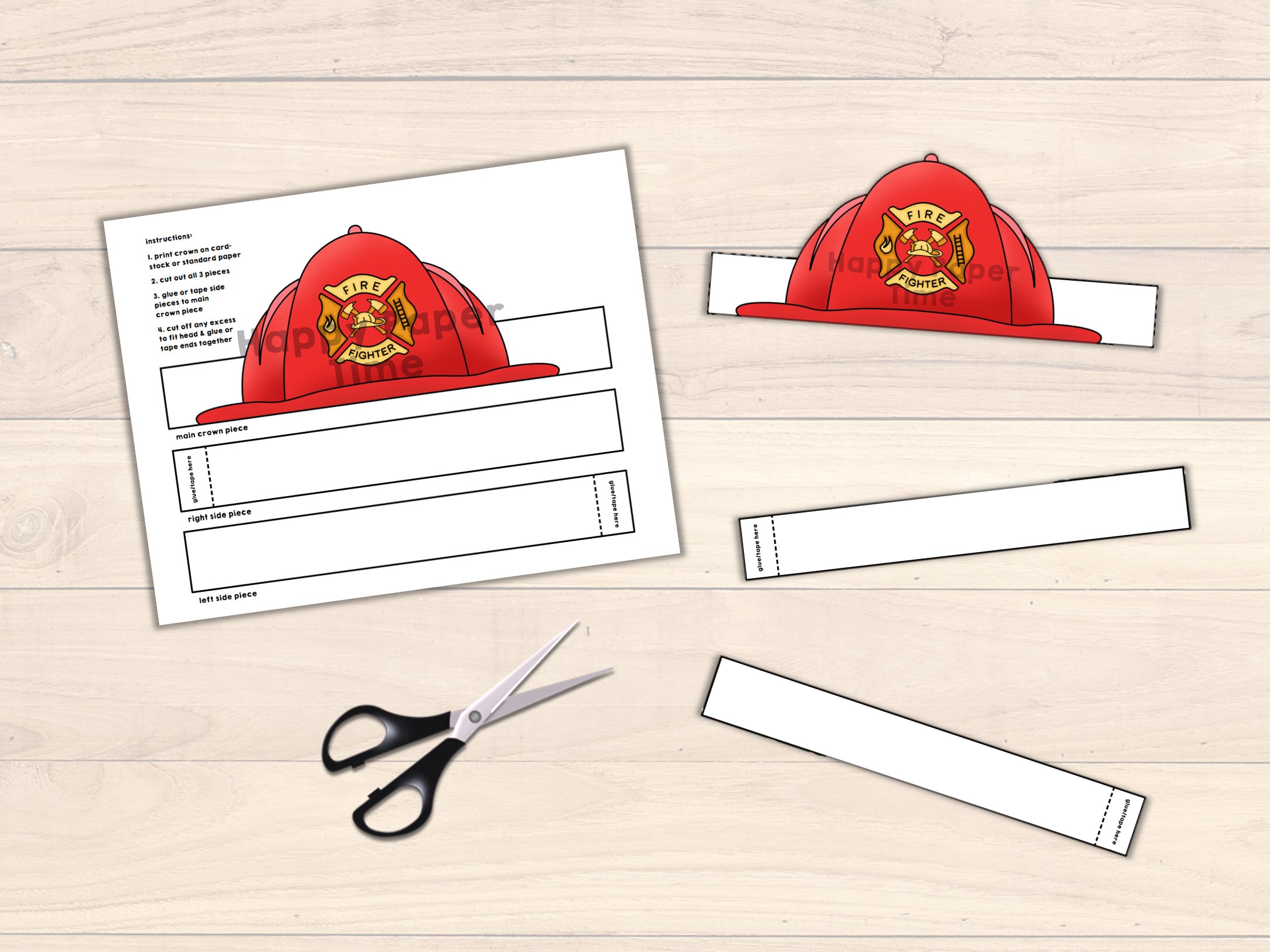Fire Hat Template