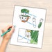 Leprechaun Toilet Paper Roll Craft Activity St. Patrick's Day Coloring ...