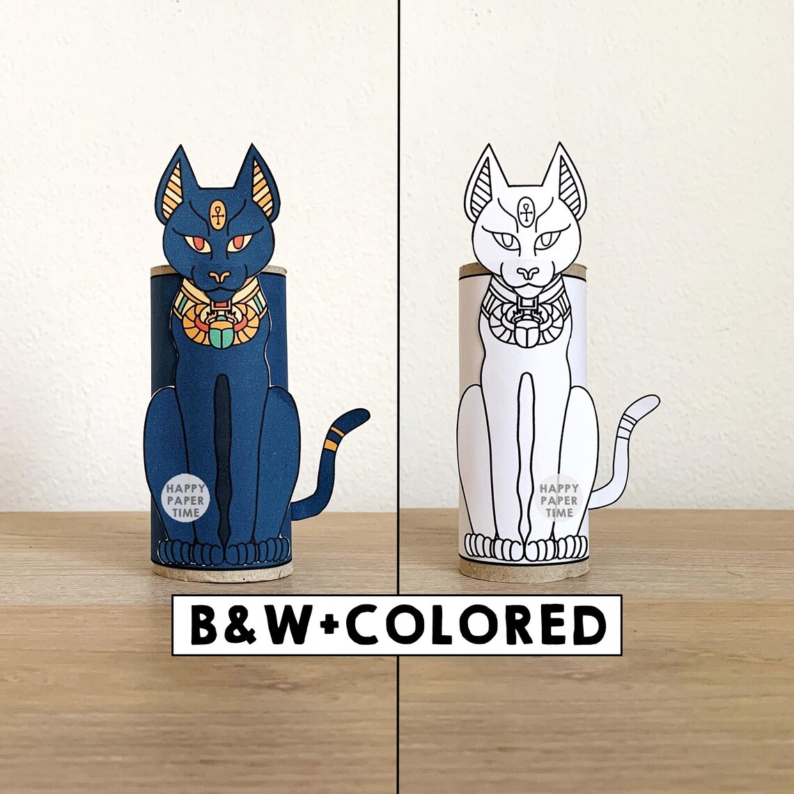 Egyptian Cat Toilet Paper Roll Craft Ancient Egypt Party Coloring ...