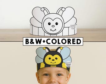 Bee Paper Crown - Printable - Etsy Canada