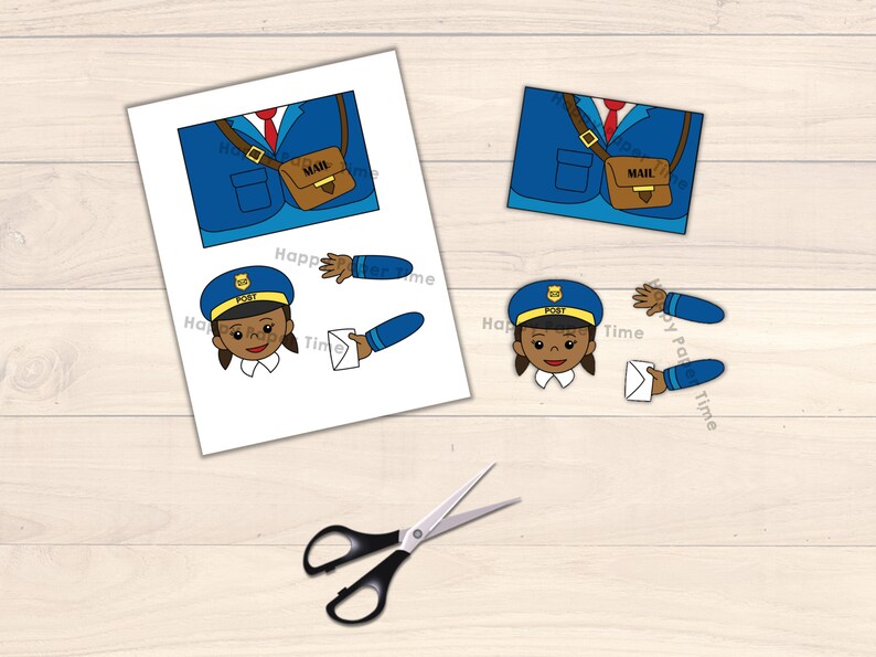 Postman Toilet Paper Roll Craft Mail Carrier Party Coloring Printable ...