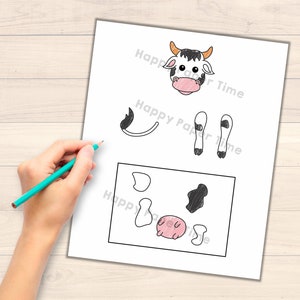 Cow Toilet Paper Roll Craft Farm Animal Party Coloring Printable ...
