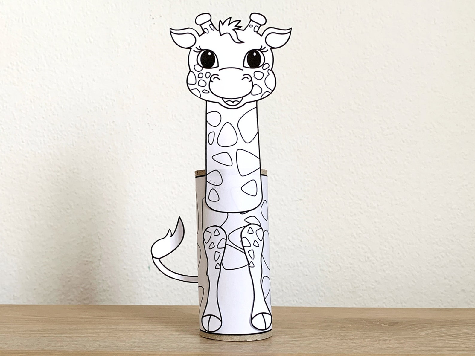 Giraffe Toilet Paper Roll Craft African Animal Safari Party Coloring ...