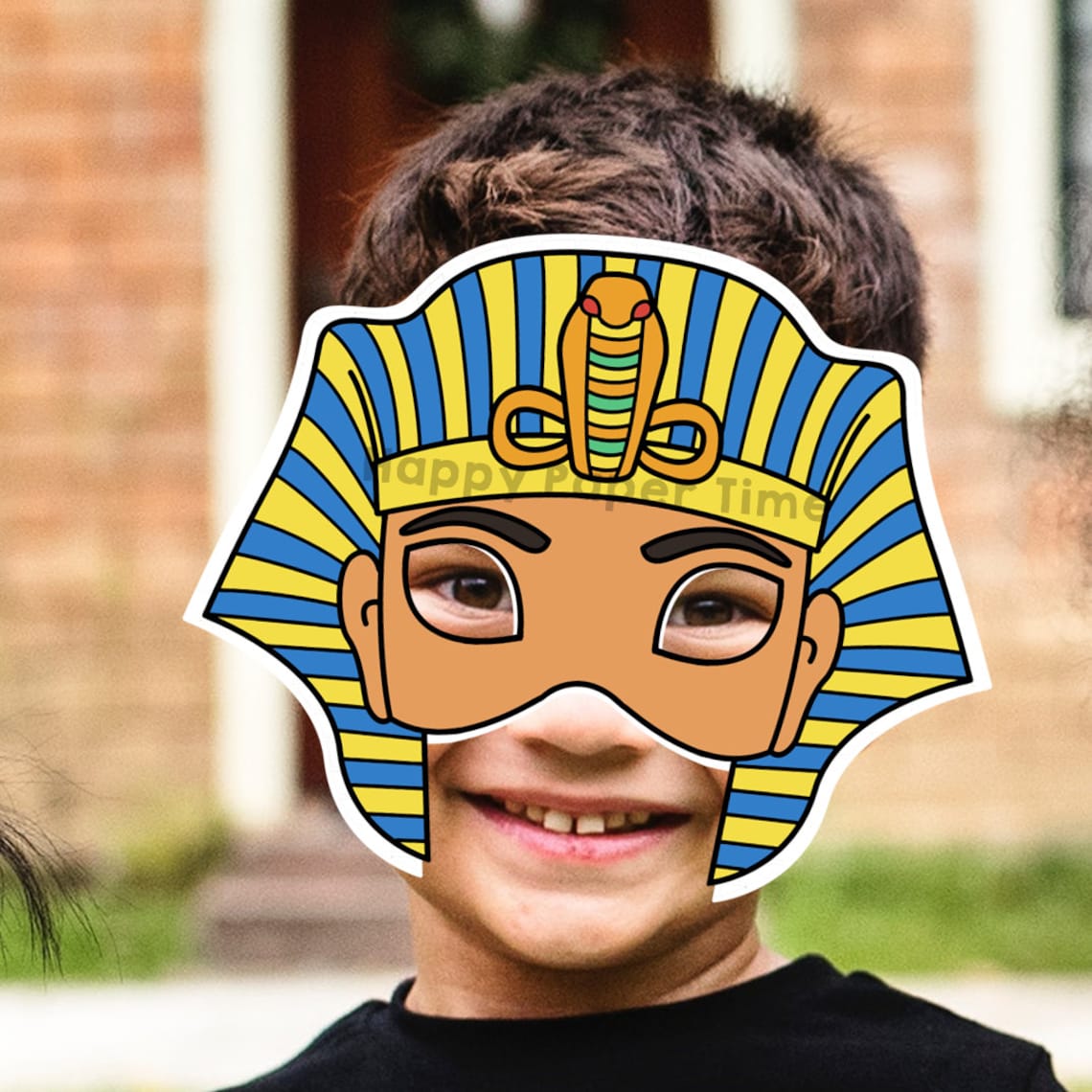 Pharaoh Egypt Mask Ancient Egypt Party Mask Template Costume - Etsy