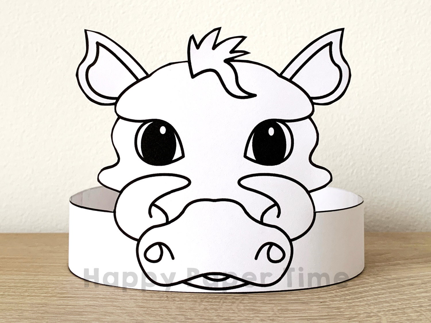 Warthog Paper Crown Party Coloring Printable Kids Craft African ...