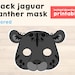 Black Jaguar Panther Mask Printable Party Favor Costume Mask Party ...