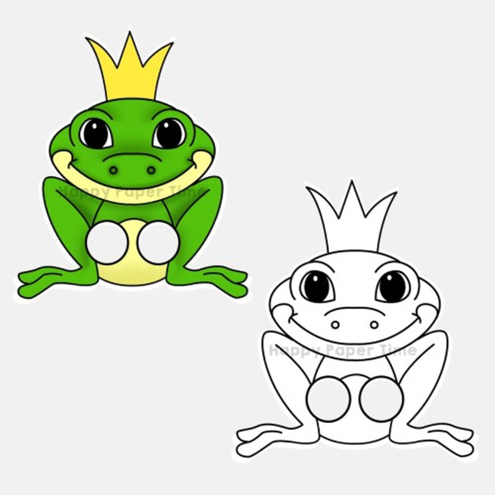 Frog Prince Paper Craft Printable Pond Animal Finger Puppet Kids Craft ...