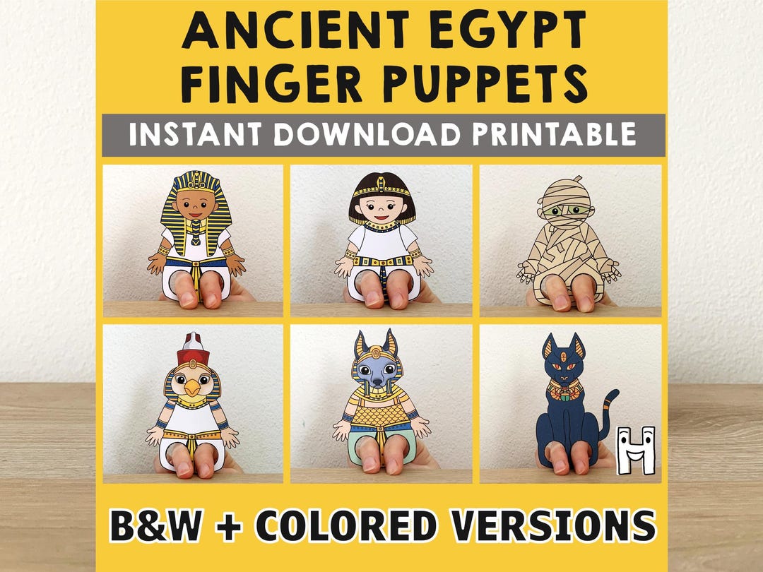 Ancient Egypt Paper Craft Printable Finger Puppet Template Kids Craft ...