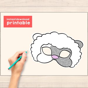 Animal Mask Sheep - Sheep Mask - Farm Animal Party - Farm Animals ...