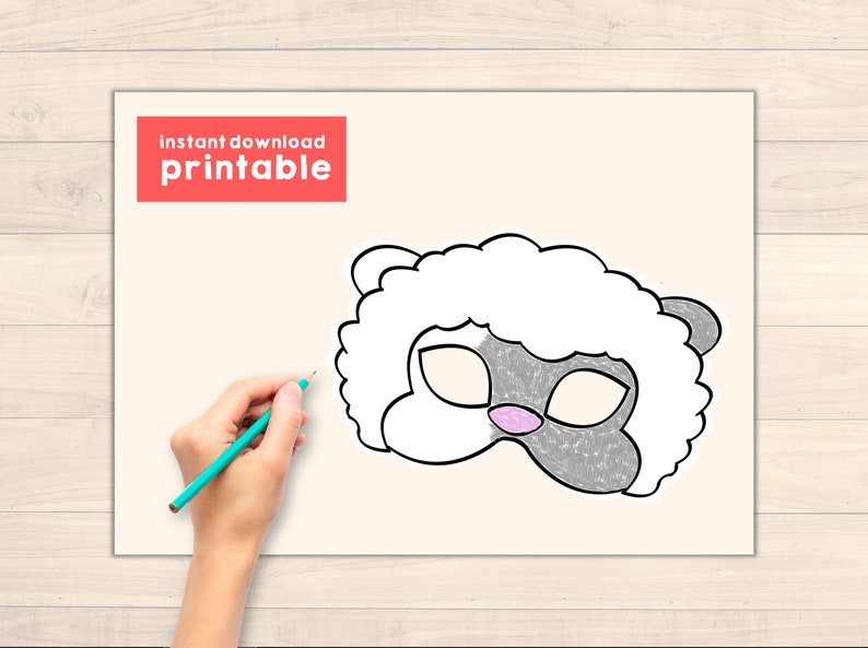 Animal Mask Sheep Sheep Mask Farm Animal Party Farm | Etsy