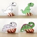 Dinosaur Puppet Paper Craft Printable Finger Puppet Kids Craft Animal ...