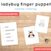 Ladybug Paper Craft Printable Finger Puppet Template Kids Craft ...
