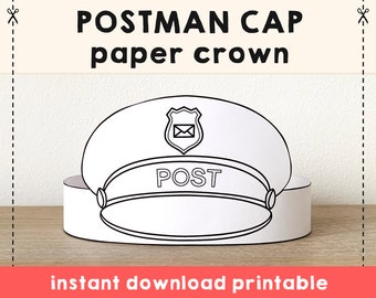 Nurse Cap Hat Paper Crown Party Coloring Printable Kids Craft Doctor ...