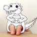 Crocodile Paper Craft Printable Australian Animal Finger Puppet Kids ...