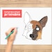 German Shepherd Dog Mask Animal Mask Party Favor Printable Dog Costume ...