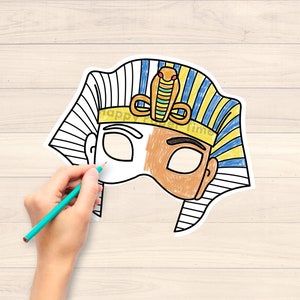 Pharaoh Egypt Mask Ancient Egypt Party Mask Template Costume Diy Party ...