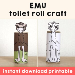 Emu Toilet Paper Roll Craft Australian Animal Party Coloring Printable ...