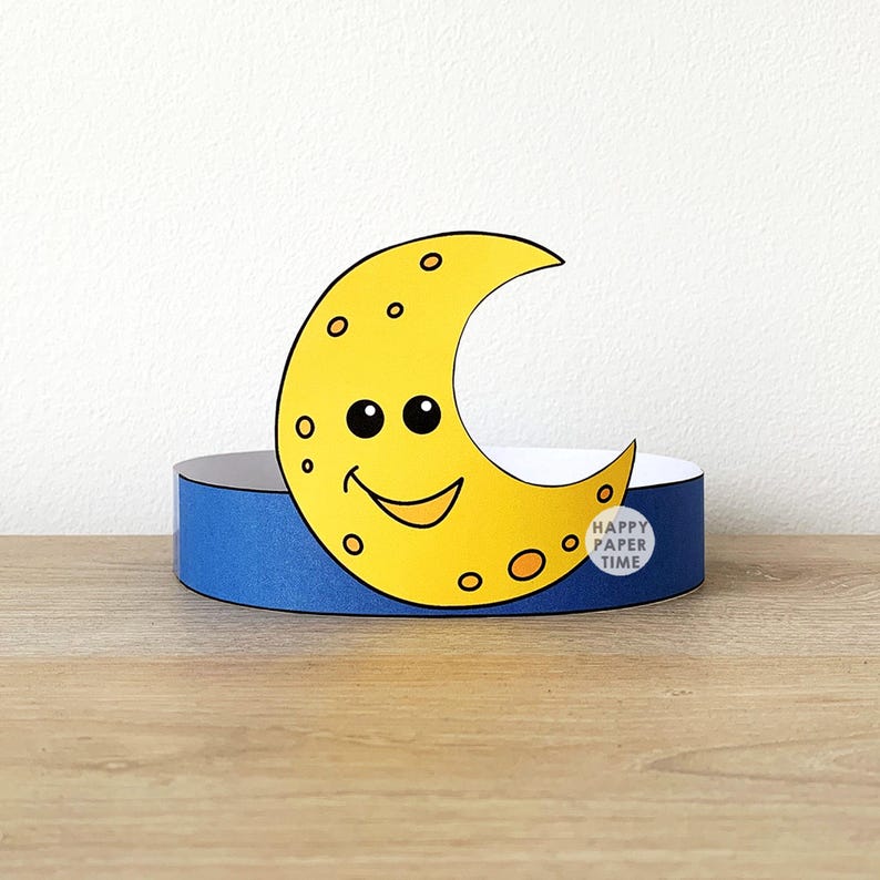 Moon Paper Headband Crown Craft Activity Astronomy Printable Kids ...