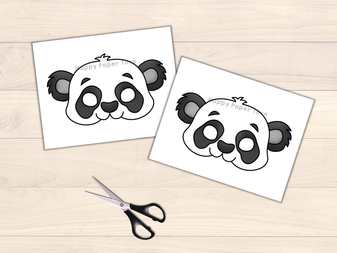 Panda Mask Costume Animal Mask Printable Party Favor Asian - Etsy