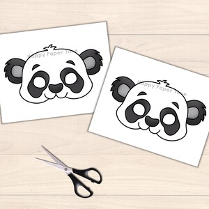 Panda Mask Costume Animal Mask Printable Party Favor Asian Jungle Party ...